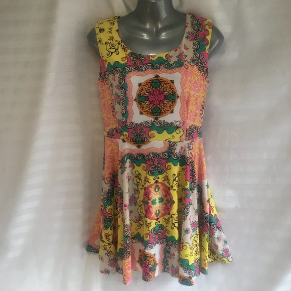 Tomato | Dresses | Tomato Dress Women Sz Med Paisley Bohemian Aline ...